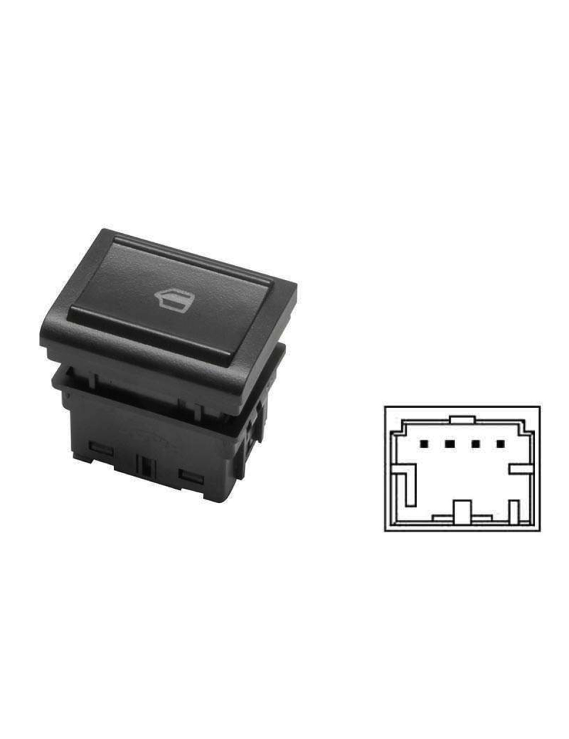 CHAVE VIDRO ELETRICO TRASEIRO ESQUERDO LED VERMELHO PAINEL ALMAPY ...